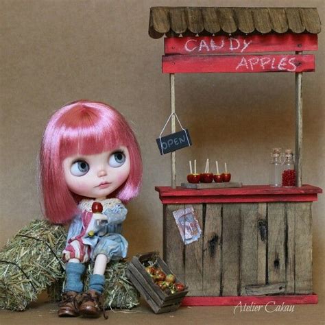 Candy Apple Booth Miniature For Blythe Dolls