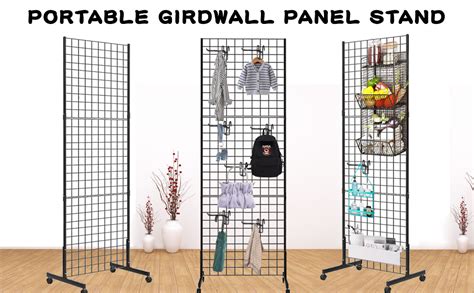 Eastern Tree 2 Packs 2x 5 Six Pieces Gridwall Panels Stand With T Base Black Wire