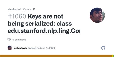 keys are not being serialized class edu stanford nlp ling coreannotations arabicsegannotation