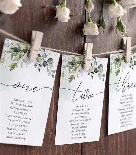 Free Wedding Table Assignment Template Printable Templates