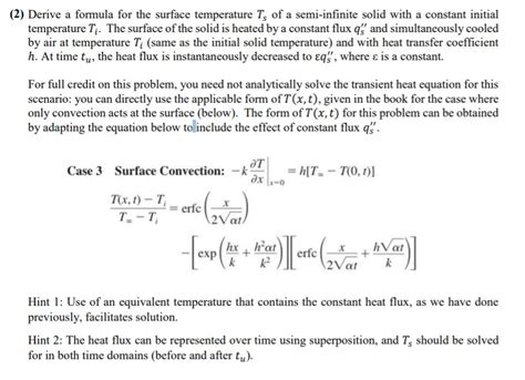 Derive A Formula For The Surface Temperature Ts Chegg