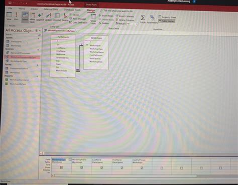 Task Instructions In Query Design View Of The