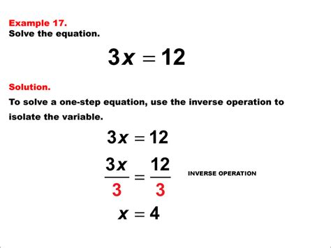 examples of one step equations multiplication and division tessshebaylo