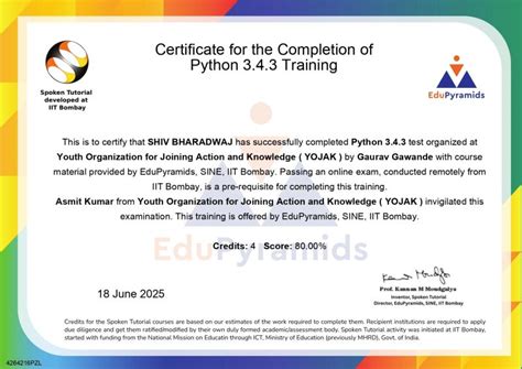 Pythonprogramming Iitbombay Edupyramids Yojak Skilldevelopment Learning Shiv Bharadwaj