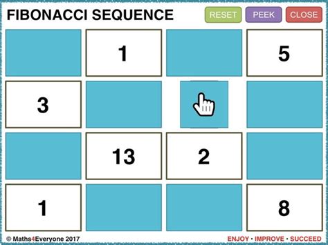 Fibonacci Sequence Interactive Whiteboard Game Teaching Resources