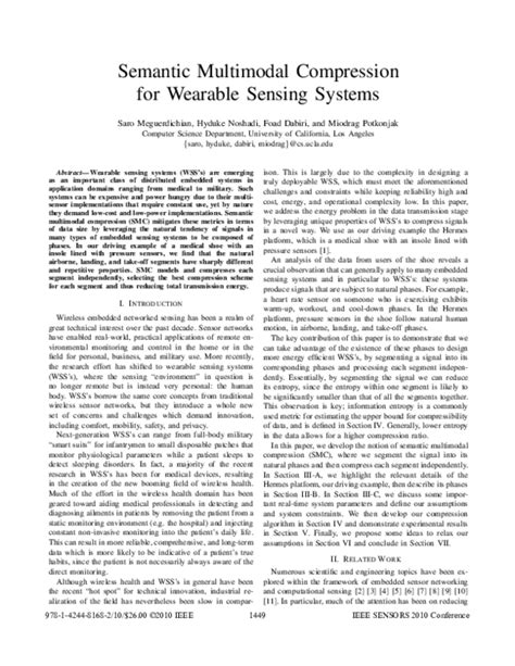 Pdf Semantic Multimodal Compression For Wearable Sensing Systems