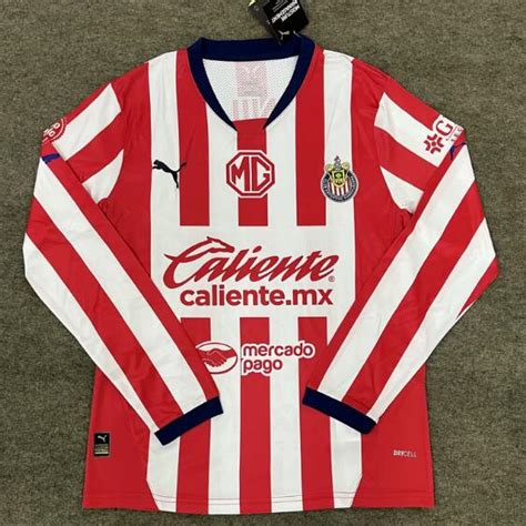 Deportivo Guadalajara Chivas 202425 Home Long Sleeved Shirt Soccer