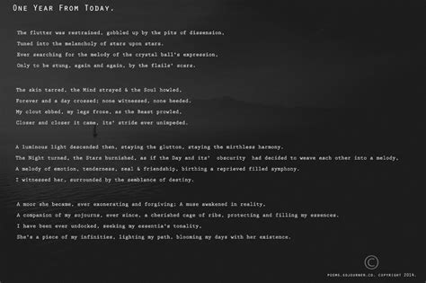 One Year From Today The Indefiniteloop Blog Poem