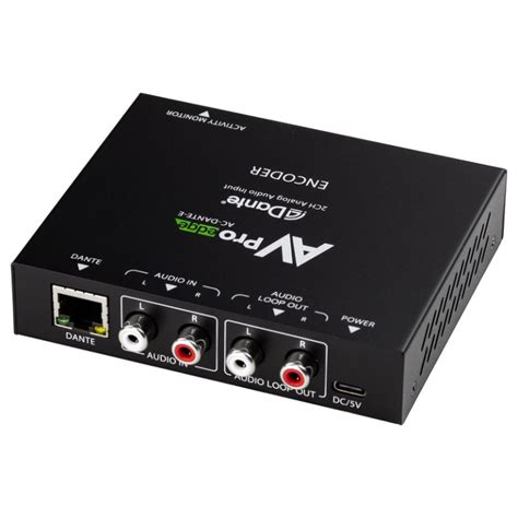 Avpro Edge Ac Dante E Audio Transmitter 2ch Dante Network Encoder Future Ready Solutions
