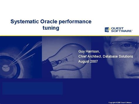 systematic oracle performance tuning guy harrison chief architect