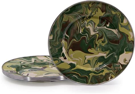 Golden Rabbit Enamelware Sandwich Plates 85 Inch