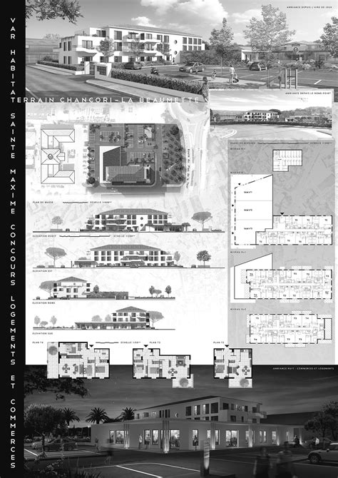 Projet Dune Maison Résidentiel Schémas Darchitecture Projet Architecture Affiche D