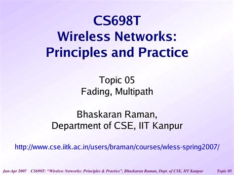 received signal strength wireless networking docsity