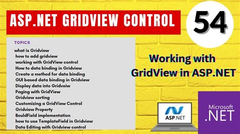 54 ASP NET Course Understanding ASP NET GridView Control Using A Database YouTube