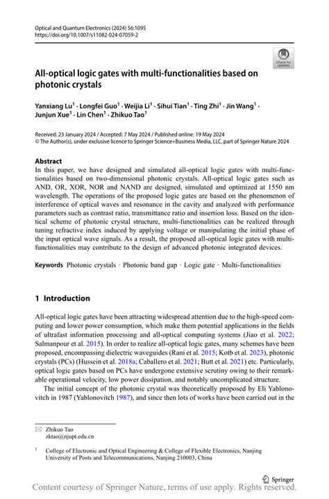 All Optical Logic Gates With Multi Functionalities Based On Photonic