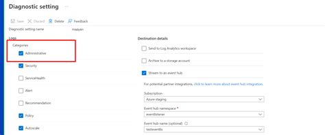 Event Hub Activity Log Microsoft Qanda