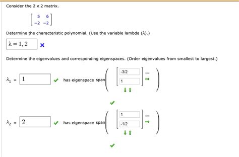 solved consider the 2 2 matrix 2 determine the characteristic