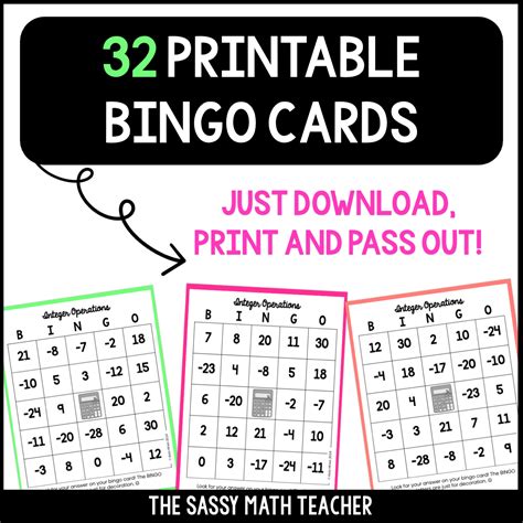 Integer Activities And Games For 7th Graders The Sassy Math Teacher Worksheets Library