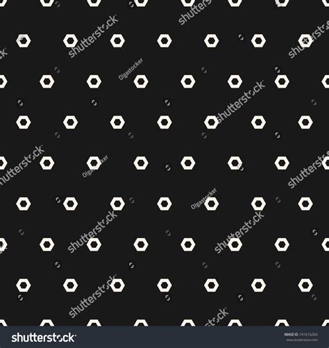 Minimalist Seamless Pattern Small Hexagons Simple Stock Vector Royalty Free 741616264