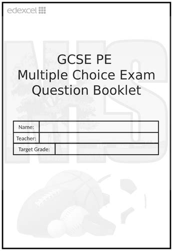 Edexcel Gcse Pe Multiple Choice Booklet Teaching Resources