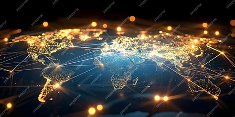 Premium Photo Global Connections Global Network Network Connection