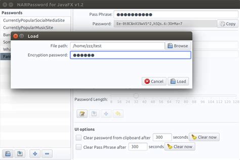 narpassword tutorial for javafx version