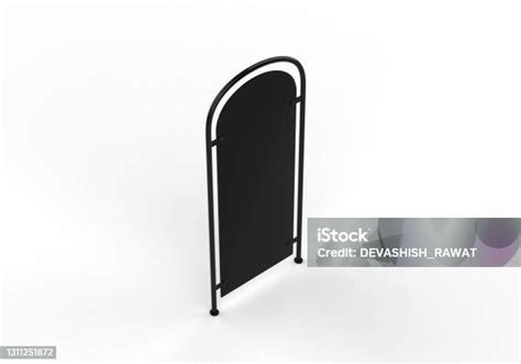 포장 간판 모형 야외 광고 Pos Poi 스탠드 배너 는 고립 된 흰색 배경에 템플릿을 모의 3d 일러스트 0명에 대한 스톡 사진 및 기타 이미지 Istock