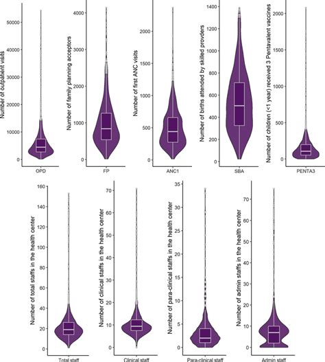 Distribution Of The Output And Input Measures From The Health Centers