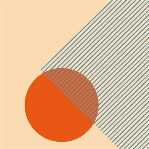 Premium Vector Flat Geometric Figure Thin Lines Orange Circle
