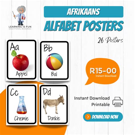 Afrikaans Alfabet Banners • Teacha