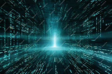 Numbers On The Screen Digital Stream Of Binary Code Binary Code Matrix