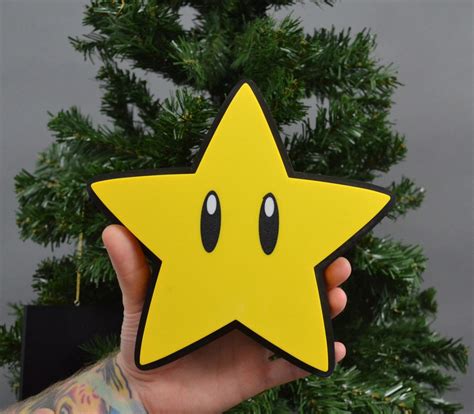 Large Super Mario Star Tree Topper Mario Christmas Decorations