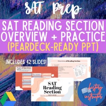 SAT Reading Overview Practice PPT By HistoryInstructor TPT