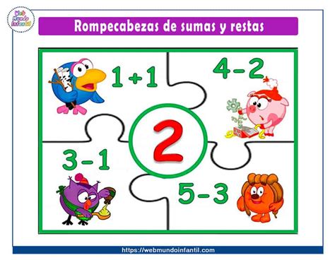 Rompecabezas De Sumas Y Restas Para Imprimir Pdf