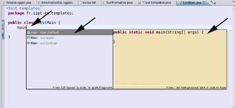 Eclipse Et Les Templates Java Par Lexemple