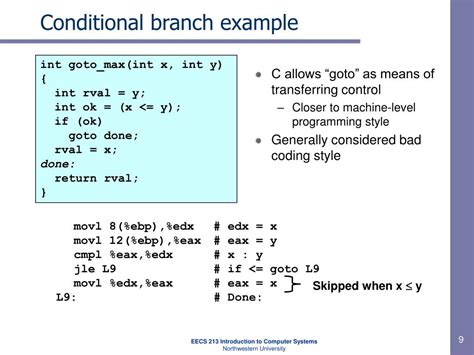 Ppt Machine Level Programming Ii Control Flow Powerpoint
