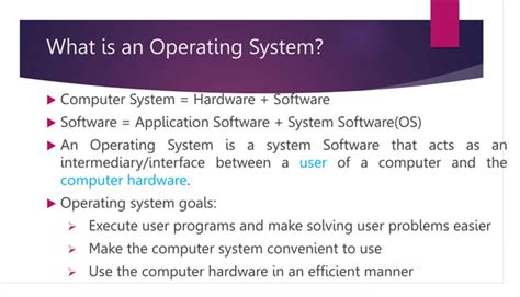 Basic Operating Systems In Computer And Its Uses Ppt