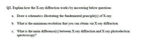Solved Q Explain How The X Ray Diffraction Works By Chegg
