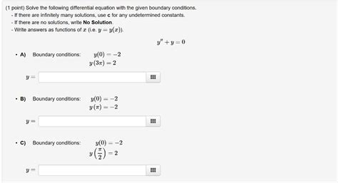 Solved 1 Point Solve The Following Differential Equation