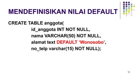 Data Definition Language Untuk Menampilkan Data Dari Berbagai Tabel Ppt