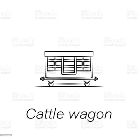 가축 수레 손 그리기 아이콘입니다 농업 그림 아이콘의 요소입니다 기호와 기호는 웹 로고 모바일 앱 Ui Ux에 사용할 수