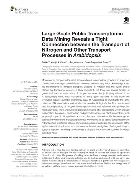 pdf large scale public transcriptomic data mining reveals a tight