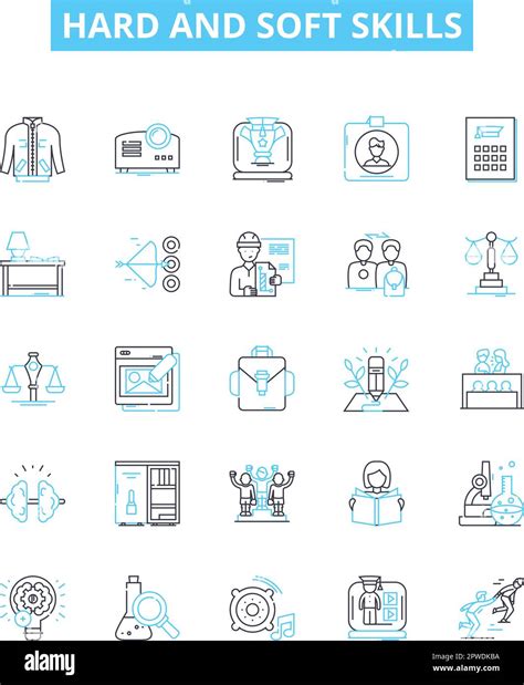 Hard And Soft Skills Vector Line Icons Set Hard Skills Soft Skills