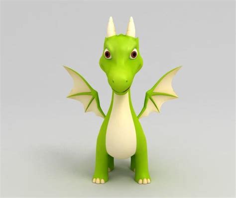 卡通小龙3d打印模型卡通小龙3d打印模型stl下载动漫游戏3d打印模型 Enjoying3d打印模型网