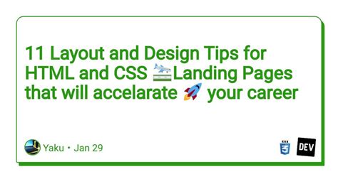 11 layout and design tips for html and css 🛬landing pages that will