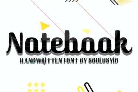 Notebook Font By Soulusyid · Creative Fabrica