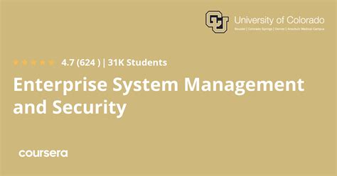 Enterprise System Management And Security Coursera
