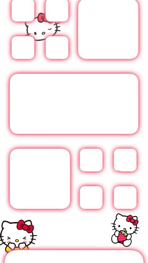 Black And Oink Hello Kitty And Friends Iphone Homescreen Layout Pt 1 Ios 7 Design Hello Kitty