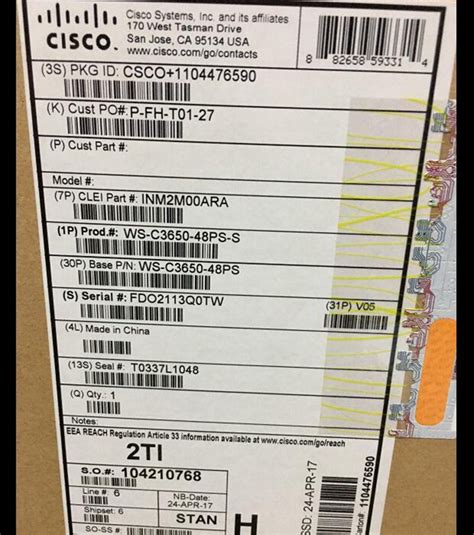 Cisco Ws C3650 48ps S Cisco Catalyst 3650 48 Port Poe 4x1g Uplink Ip Base Ethernet Switch Ws