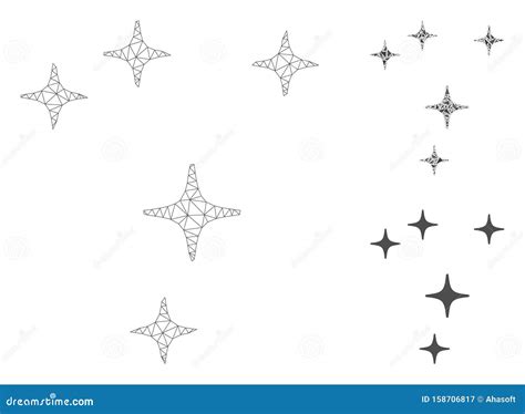 Space Stars Vector Mesh 2d Model And Triangle Mosaic Icon Stock Vector Illustration Of Adamant